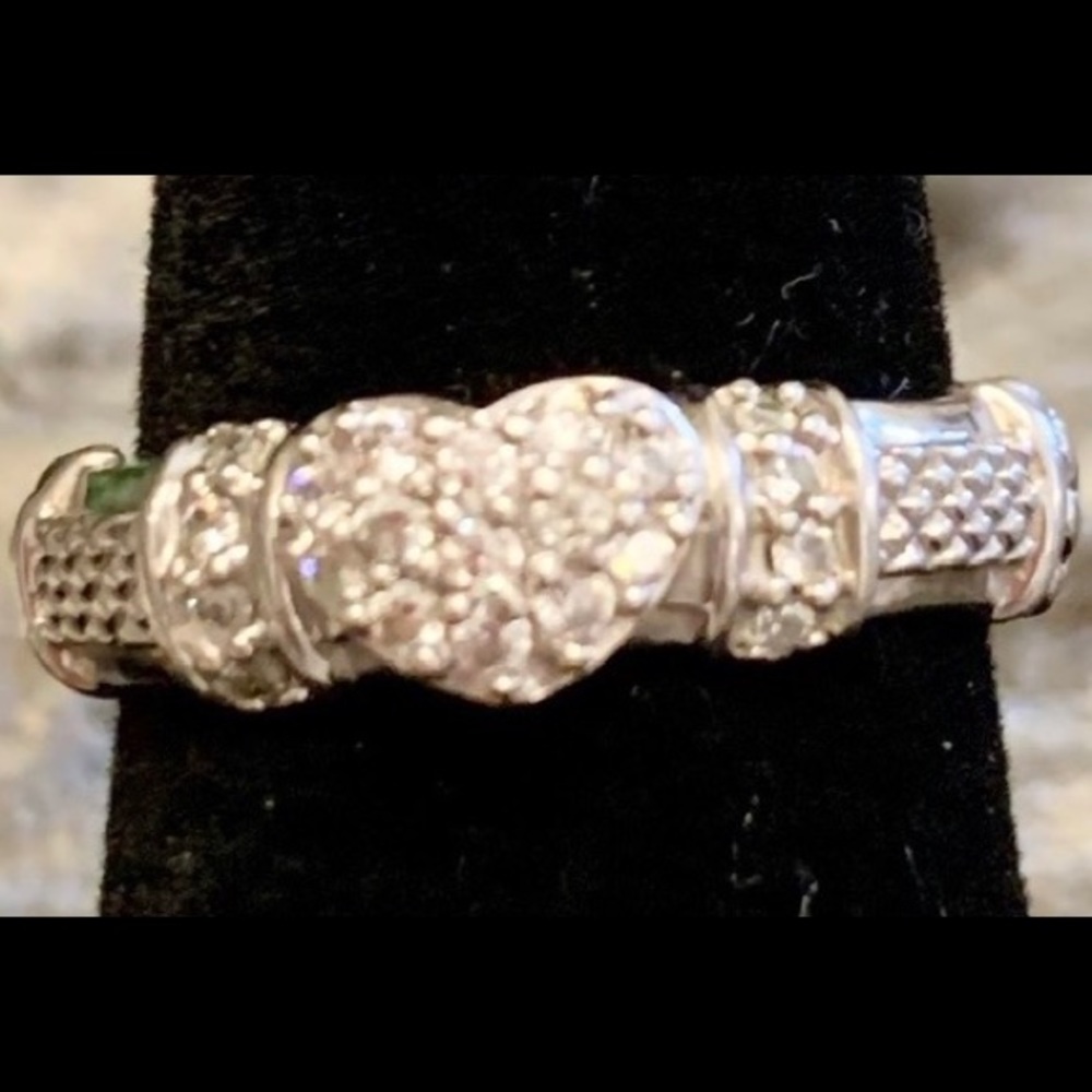 Judith Ripka Pave Heart Ring - Gem